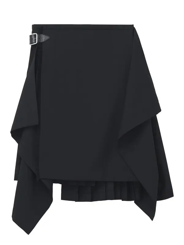 Alexander McQueen Draped Kilt - Black