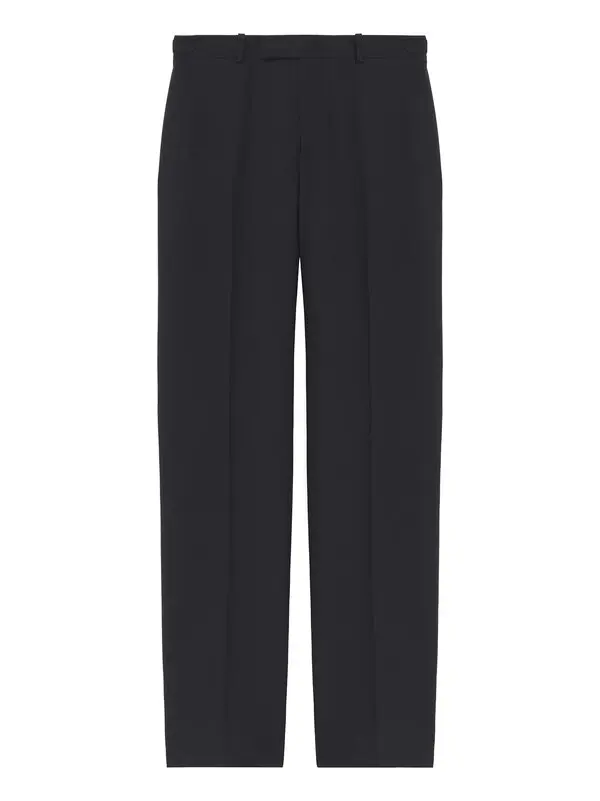 Alexander McQueen Wool Mohair Tailored Trousers - Black