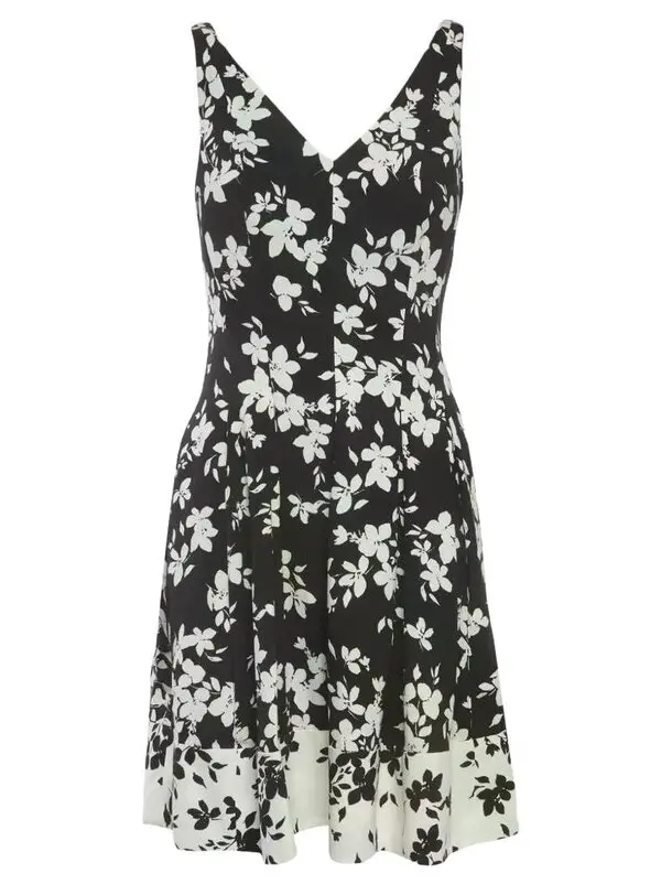 Ralph Lauren Floral Print Sleeveless Mini Dress - Black