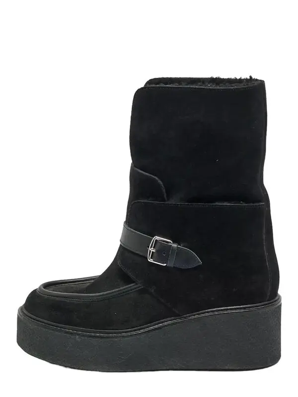 Hermès Hemisphere Buckled Ankle Boots - Black