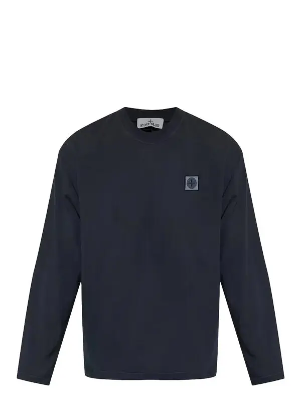 Stone Island Logo-patch Long-sleeve T-shirt - Blue