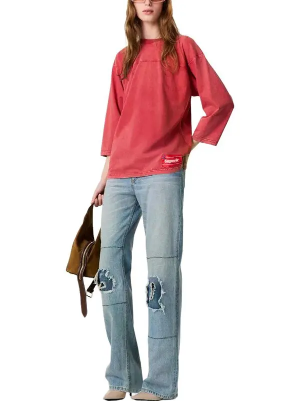 Stella McCartney Logo Patch T-shirt - Red