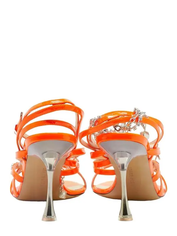 Mach & Mach Camille Crystal-embellished Sandals - Orange