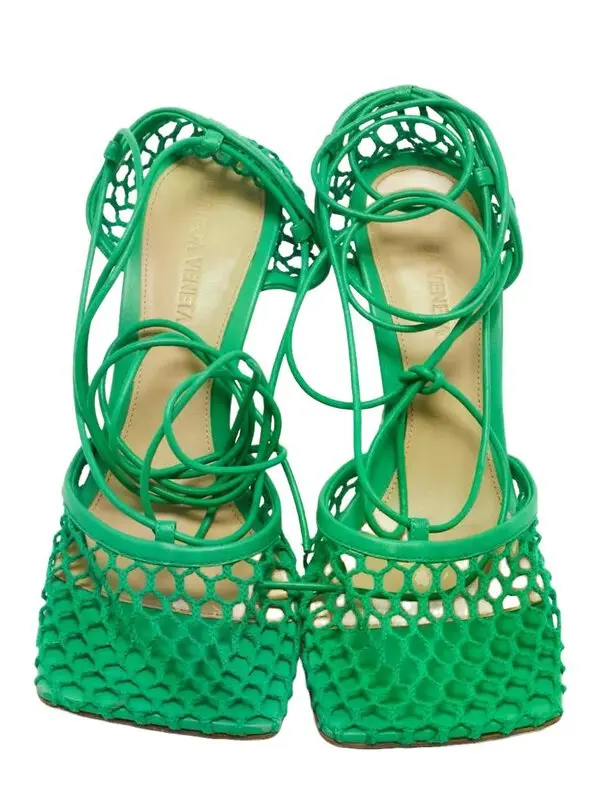 Bottega Veneta Stretch Mesh Sandals - Green
