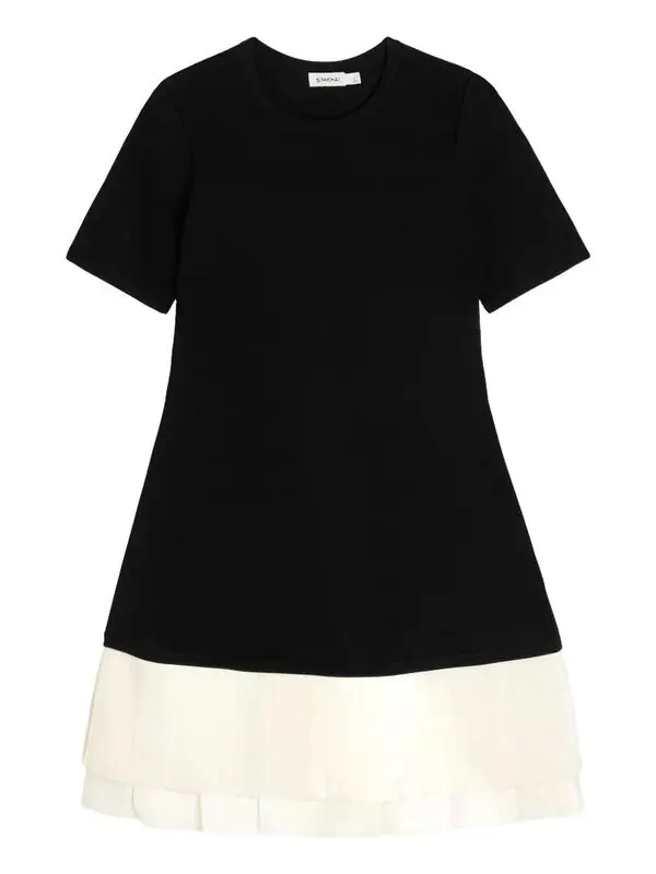 Simkhai Lorin Pleated T-shirt Dress - Black