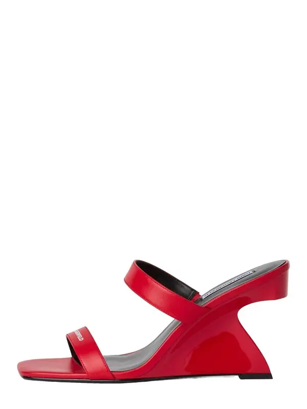 KL JEANS Waverly Double-strap Wedge Sandals - Red