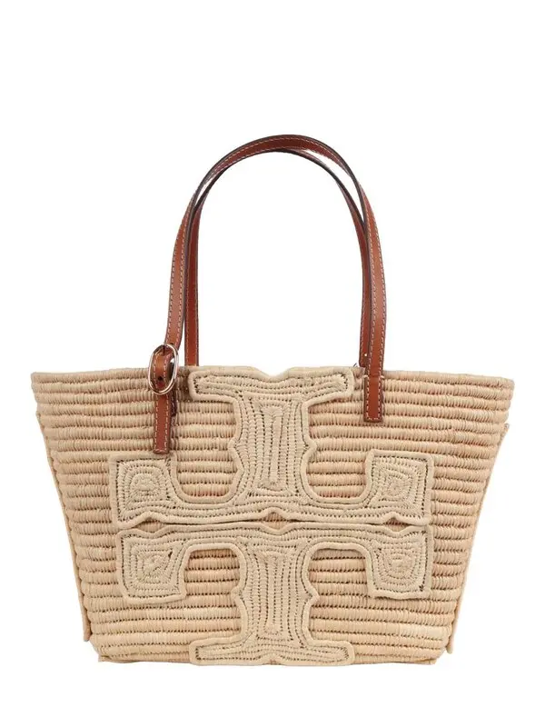Tory Burch Ella Crochet Raffia Mini Bag - Beige
