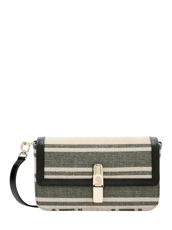 Furla Striped Canvas Crossbody Bag - Blue