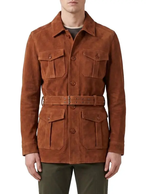SCHOTT Suede Leather Jacket - Brown