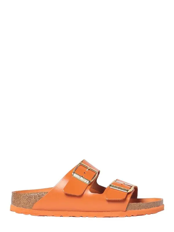 BIRKENSTOCK Arizona Double Buckle Leather Sandals - Orange