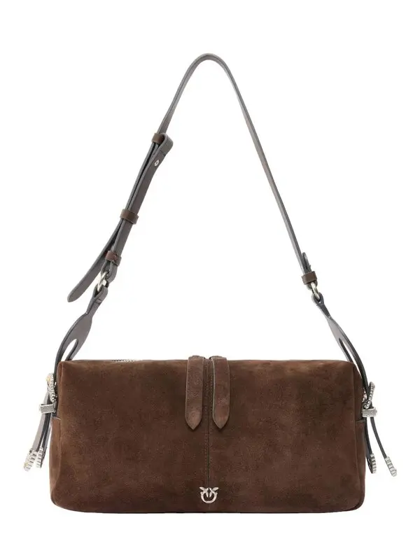 Pinko Suede Shoulder Bag - Brown