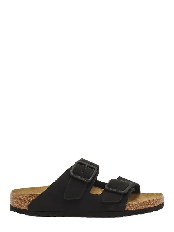 BIRKENSTOCK Arizona Wire Buckle Sandals In Nubuck Leather - Black
