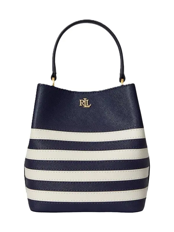 Ralph Lauren Saffiano Leather Bucket Bag - Blue