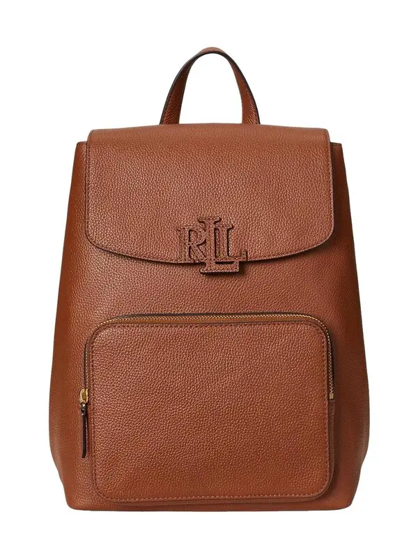 Ralph Lauren Grained Leather Backpack - Brown