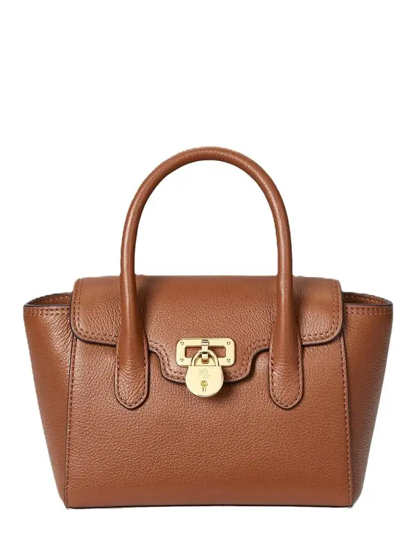 Ralph Lauren Grained Leather Mini Handbag - Brown