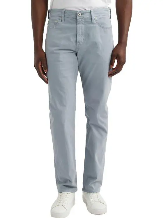 Ag Everett Stretch Sateen Slim Straight Pants - Soft Sky