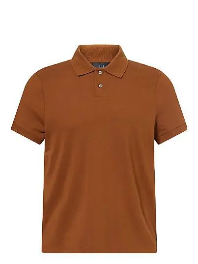 Dunhill Short-sleeves Regular-fit Cotton And Silk Polo Shirt - Ginger