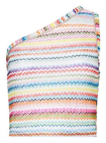 Missoni Asymmetric Zig-zag Knitted Top - Multi
