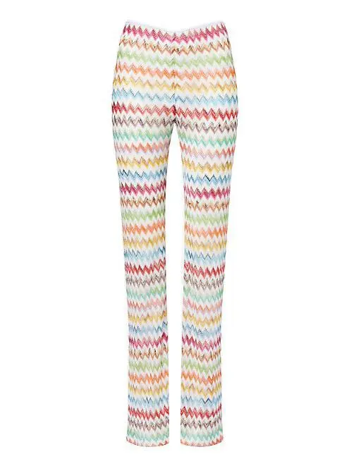Missoni Flared-leg Chevron Knitted Trousers - Multi