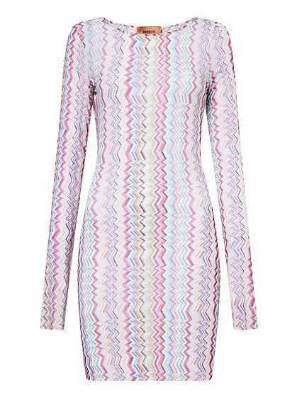 Missoni Long-sleeved Zig-zag Mesh Cover-up - Multi
