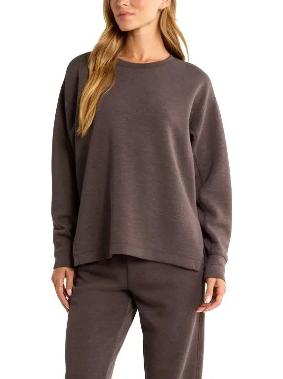 Zella Soft Luxe Tunic - Brown Mole Heather