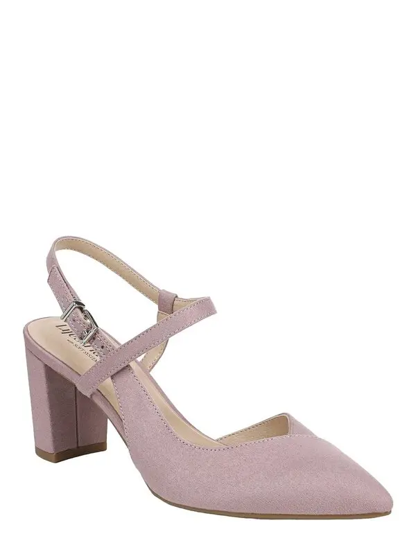 LIFESTRIDE Raelynn Slingback Block Heel Pumps - Amethyst