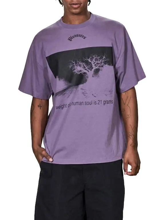 PLEASURES Soul Graphic T-shirt - Plum