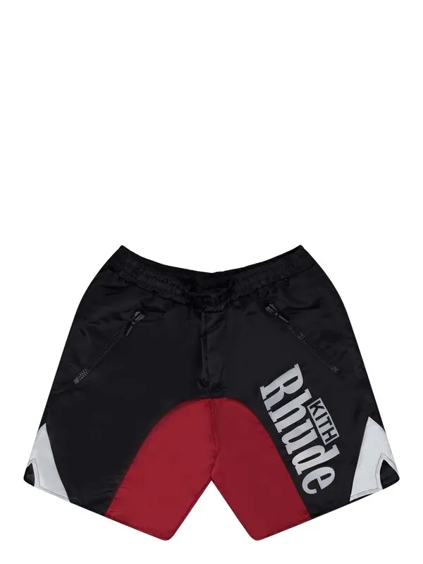 Rhude X Kith Paneled Shorts - Black