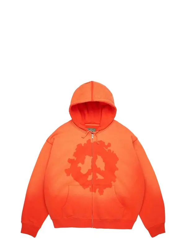 DENIM TEARS Peace Wreath Zip Hoodie - Orange