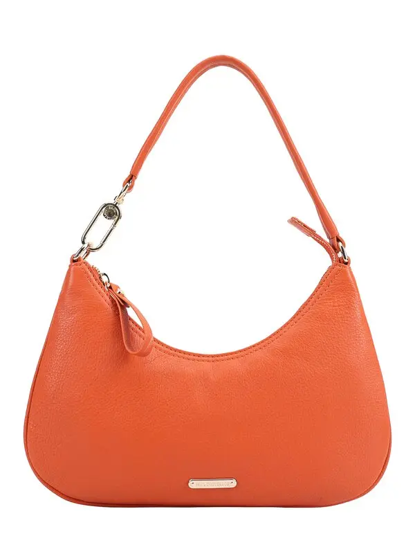 PAUL COSTELLOE Tirana Leather Shoulder Bag - Orange