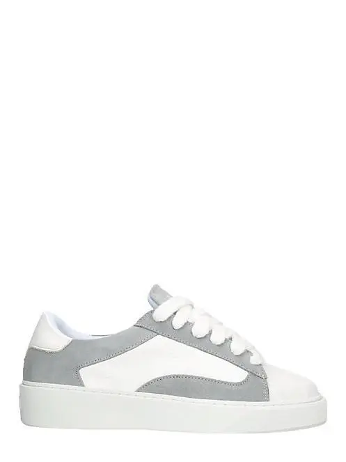 NUMERIS Suede And Leather Lace-up Trainers - Grey/light