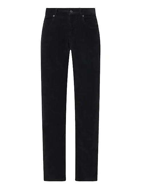 THE ROW Valentin Straight-leg Cotton-corduroy Trousers - Black