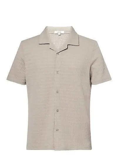 ARNE Beach Textured Stretch-woven Shirt&nbsp - Stone