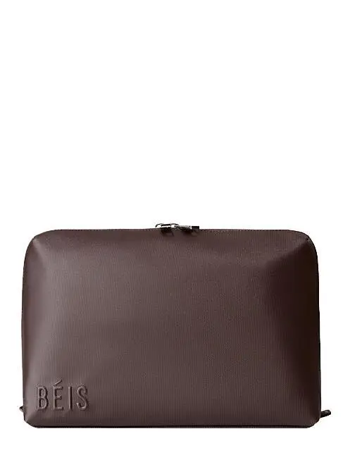 BEIS Béis Large Woven Cosmetic Pouch - Espresso