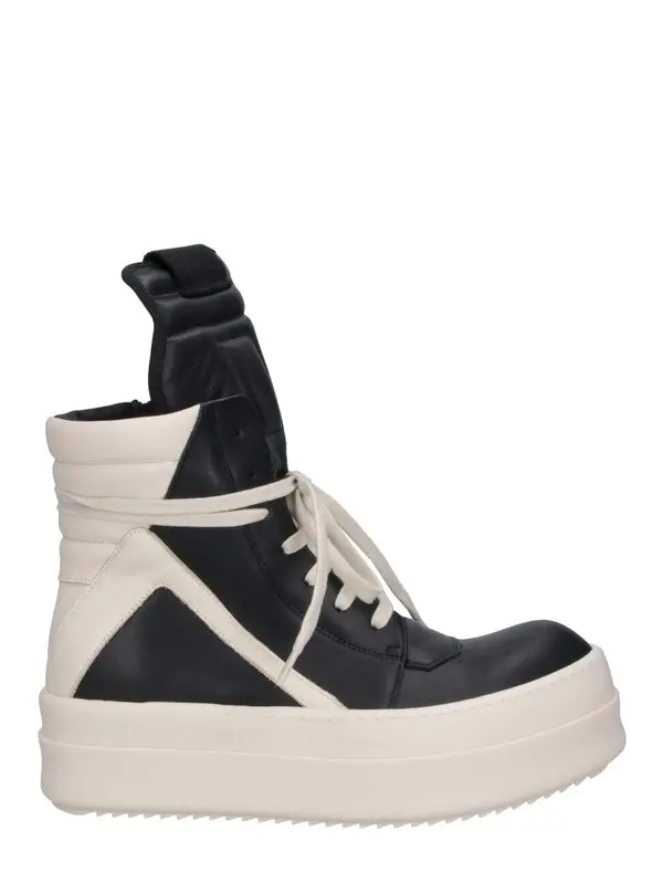 Rick Owens Megabumper Geobasket Leather Sneakers - Black