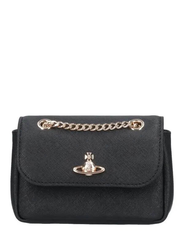 VIVIENNE WESTWOOD Orbit" Shoulder Bag With Metal Chain - Black