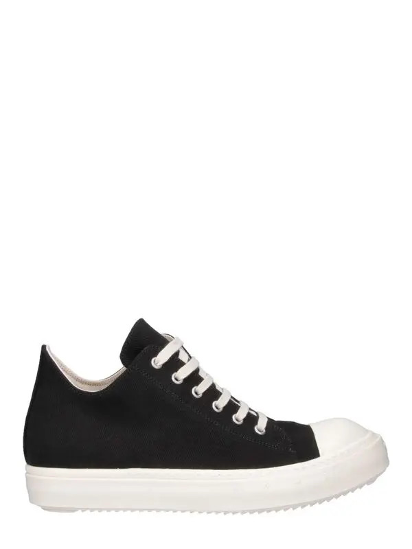 Rick Owens Leather Low-top Sneakers - Black