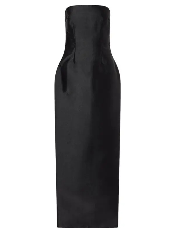 Solace London Ingrid Pleated Gown - Black