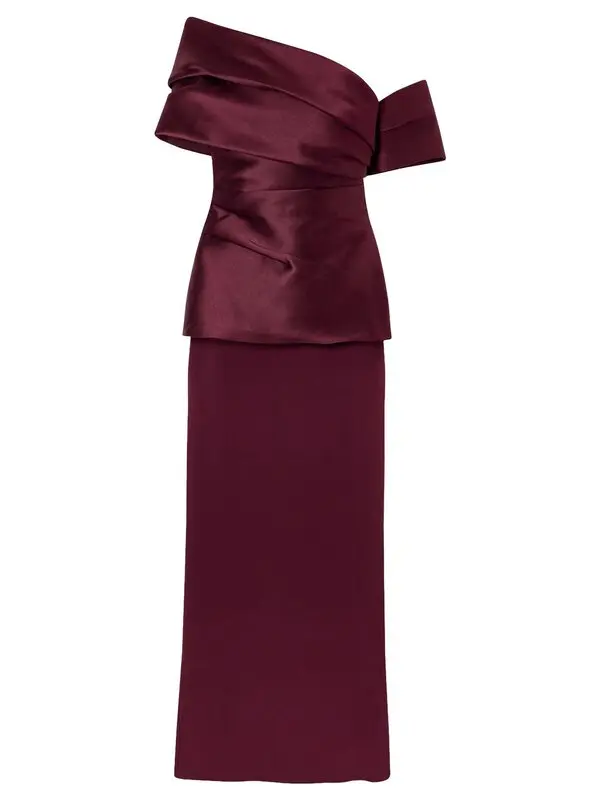 Solace London Lucine Off-the-shoulder Gown - Purple