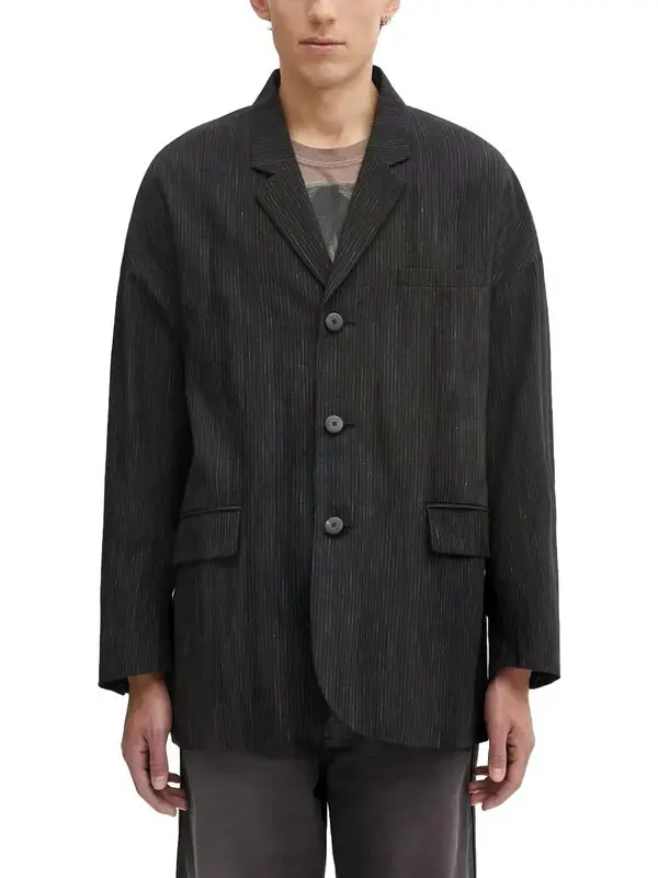 Visvim Pinstripe-pattern Blazer - Black