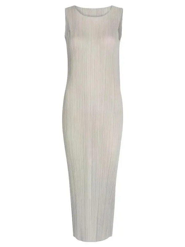 Issey Miyake Sleeveless Midi Dress - Grey