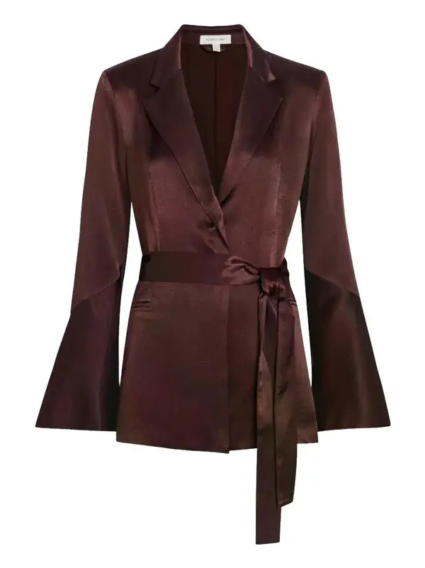 Shona Joy Lune Flared-sleeve Blazer - Brown