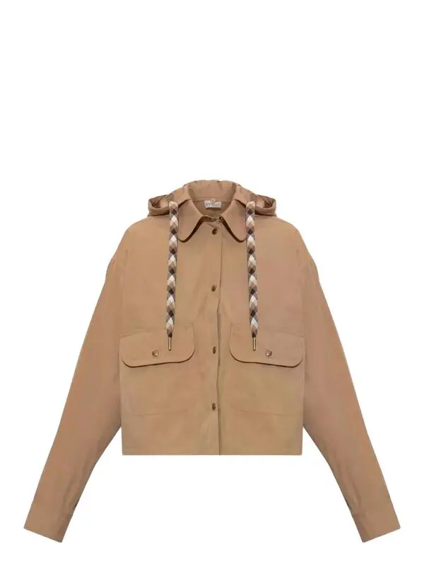 Moncler Cropped Hooded Jacket - Neutrals