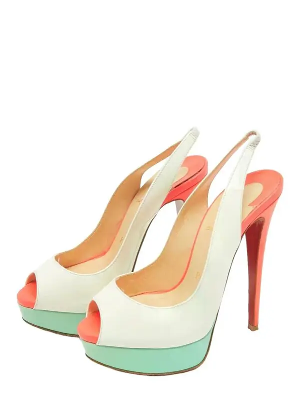 CHRISTIAN LOUBOUTIN Lady Peep Platform Sandals - White