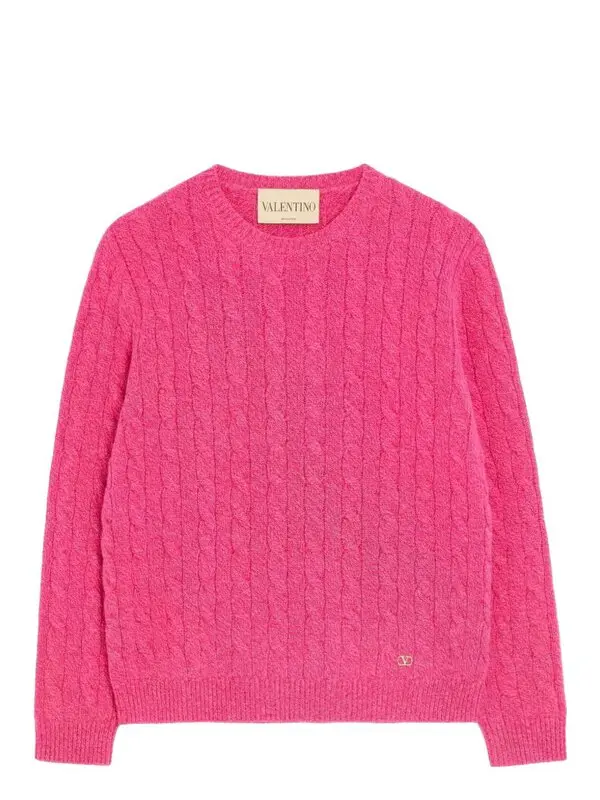 Valentino Garavani Wool Mouliné Sweater - Pink