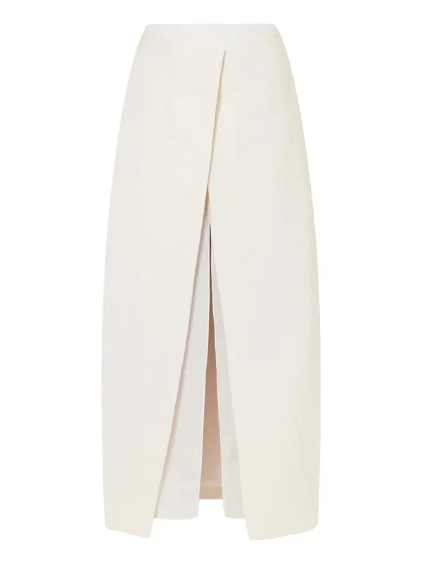 Khaite Tal Midi Skirt - Neutrals