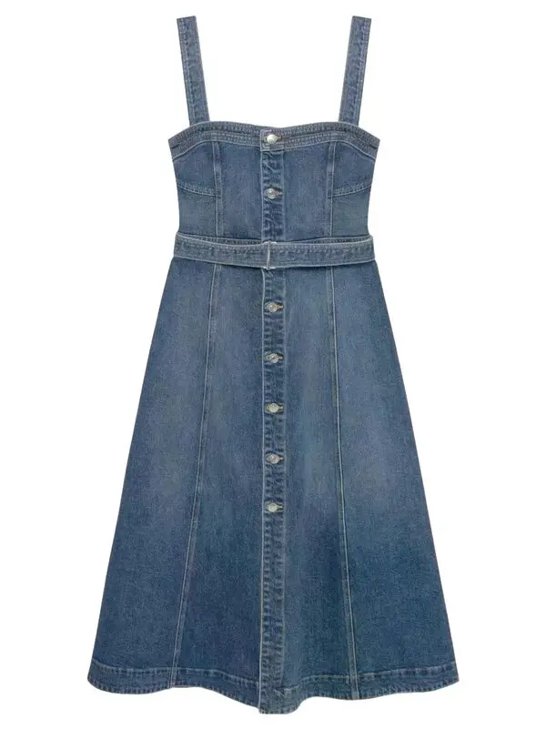Simkhai Alba Belted Midi Dress - Blue