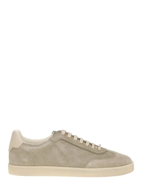 Brunello Cucinelli Suede Lace-up Sneakers - Beige