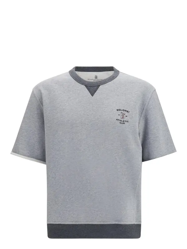 Brunello Cucinelli Melange Fabric T-hirt - Grey