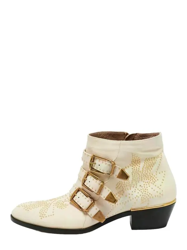 Chloé Susanna Buckled Ankle Boots - Neutrals